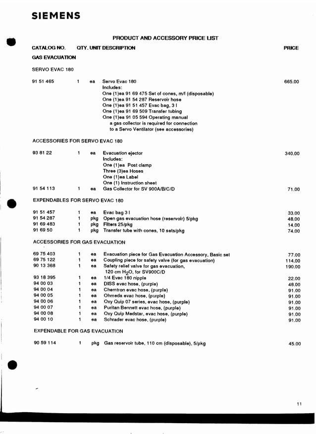 Siemens product & accessory price list | PDF