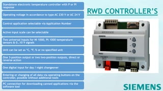 SIEMENS RWD CONTROLLER SERIES | PPTX