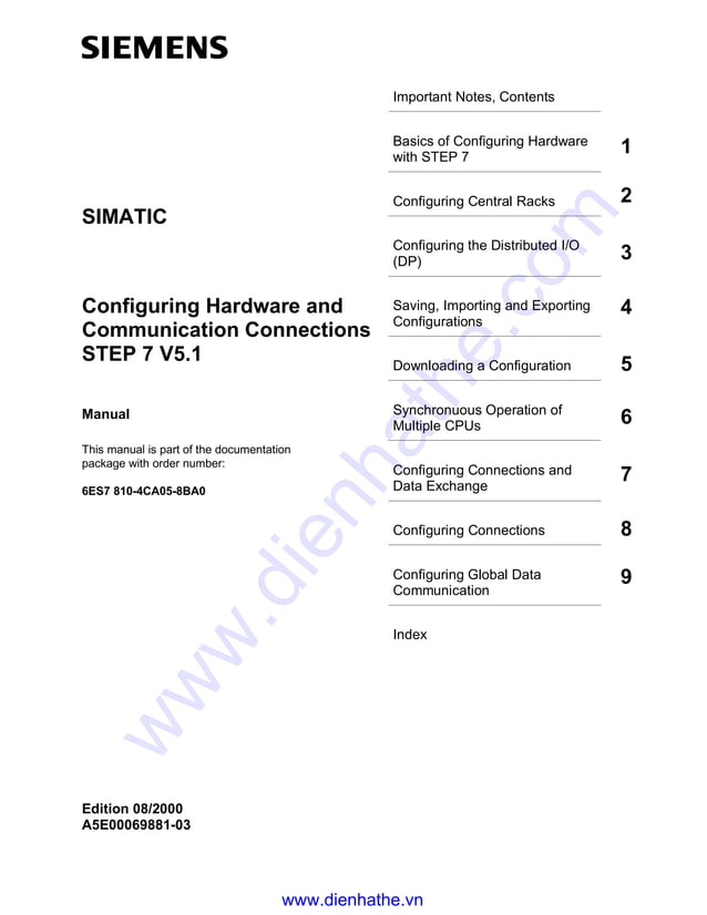 Siemens s7 300-400-configuring hardware and communication connections step 7 v5.1 | PDF