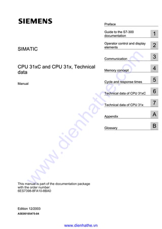 Siemens s7 300-400-hb-cpu31x_c_und_cpu31x_e | PDF