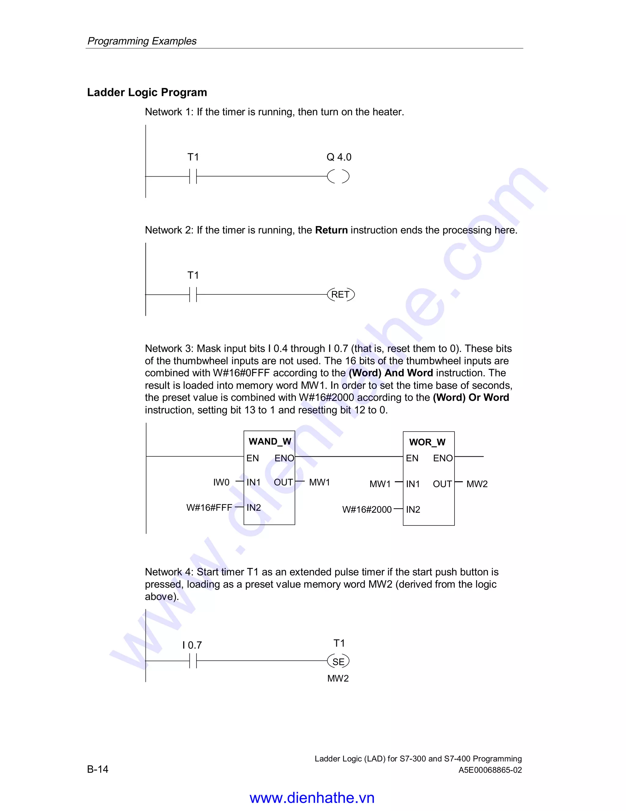 Siemens s7 300-400-ladder logic (lad) for s7-300 and s7-400 programming ...
