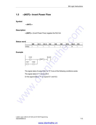 Siemens s7 300-400-ladder logic (lad) for s7-300 and s7-400 programming ...
