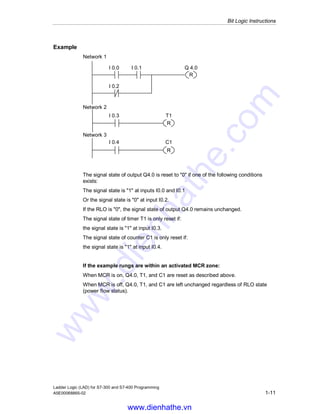 Siemens s7 300-400-ladder logic (lad) for s7-300 and s7-400 programming | PDF