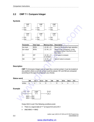 Siemens s7 300-400-ladder logic (lad) for s7-300 and s7-400 programming | PDF