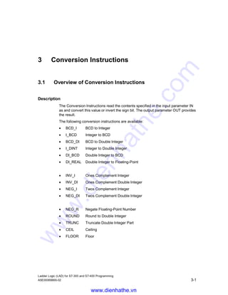 Siemens s7 300-400-ladder logic (lad) for s7-300 and s7-400 programming | PDF