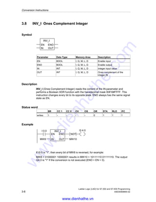 Siemens s7 300-400-ladder logic (lad) for s7-300 and s7-400 programming | PDF