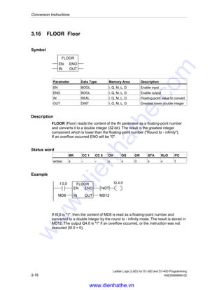 Siemens s7 300-400-ladder logic (lad) for s7-300 and s7-400 programming | PDF