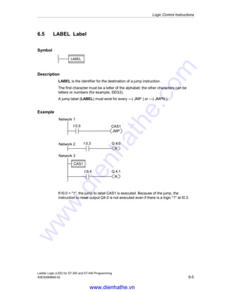 Siemens s7 300-400-ladder logic (lad) for s7-300 and s7-400 programming | PDF