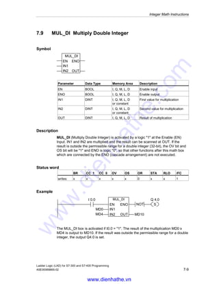 Siemens s7 300-400-ladder logic (lad) for s7-300 and s7-400 programming ...