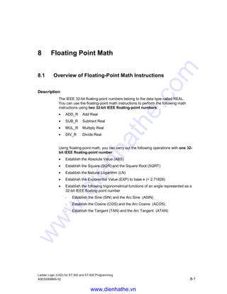 Siemens s7 300-400-ladder logic (lad) for s7-300 and s7-400 programming | PDF