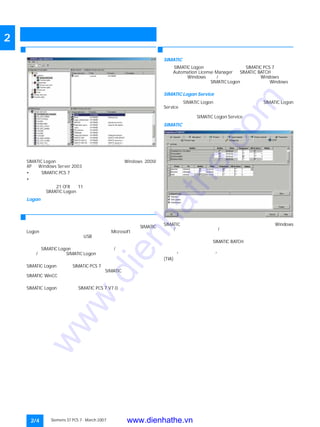 Siemens simatic simatic pcs 7 | PDF