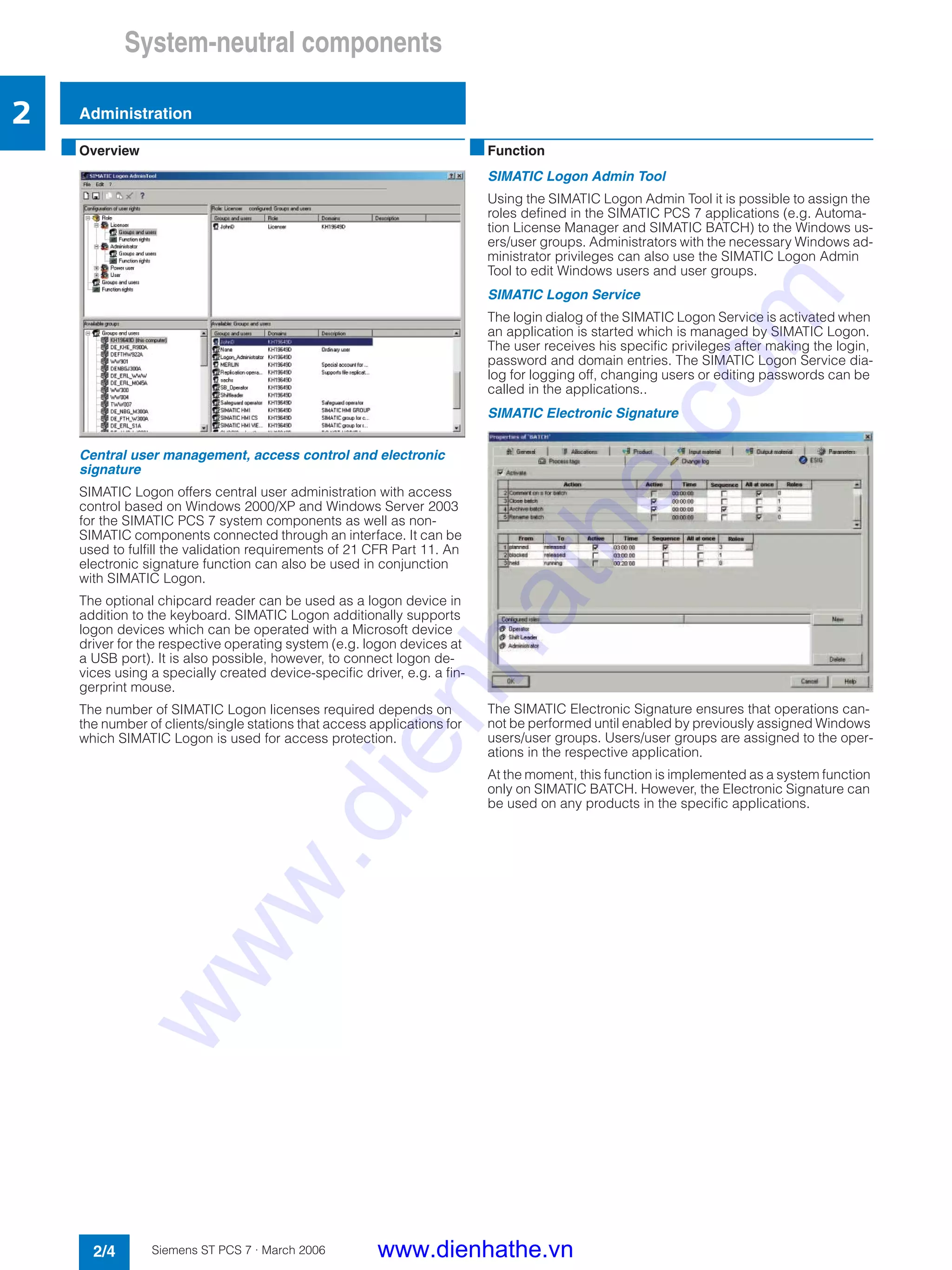 Siemens simatic simatic pcs 7 standardcatalog st pcs 7 v6.1 | PDF