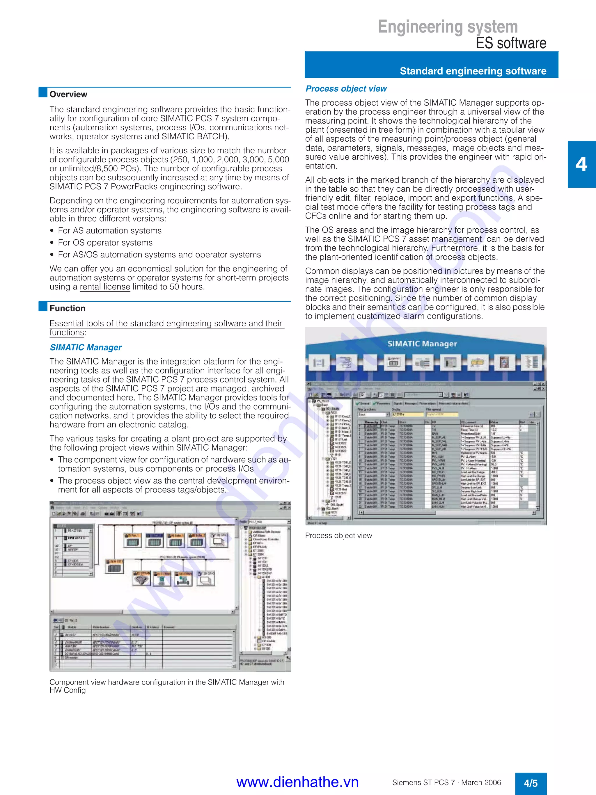 Siemens simatic simatic pcs 7 standardcatalog st pcs 7 v6.1 | PDF