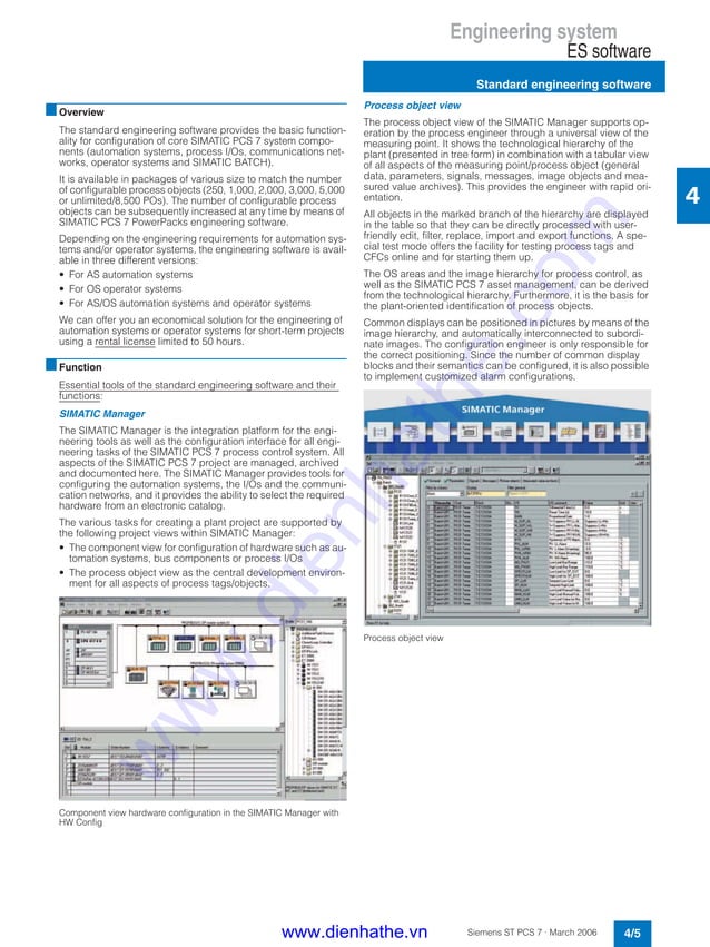 Siemens simatic simatic pcs 7 standardcatalog st pcs 7 v6.1 | PDF