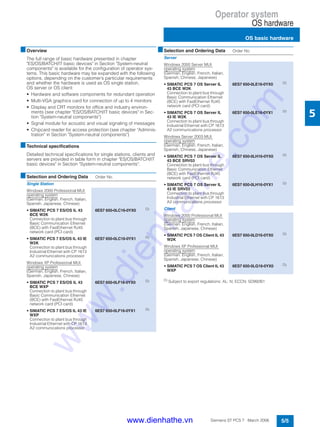 Siemens simatic simatic pcs 7 standardcatalog st pcs 7 v6.1 | PDF