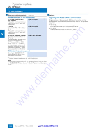 Siemens simatic simatic pcs 7 standardcatalog st pcs 7 v6.1 | PDF
