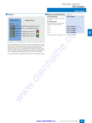 Siemens simatic simatic pcs 7 standardcatalog st pcs 7 v6.1 | PDF