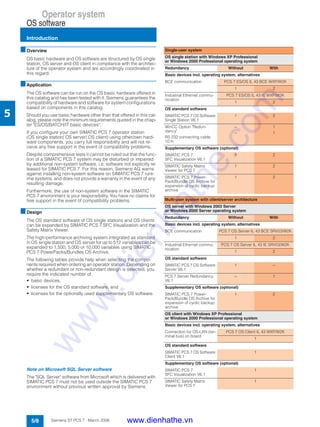 Siemens simatic simatic pcs 7 standardcatalog st pcs 7 v6.1 | PDF