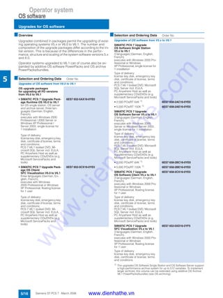 Siemens simatic simatic pcs 7 standardcatalog st pcs 7 v6.1 | PDF