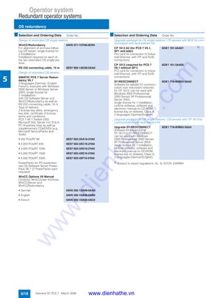 Siemens simatic simatic pcs 7 standardcatalog st pcs 7 v6.1 | PDF
