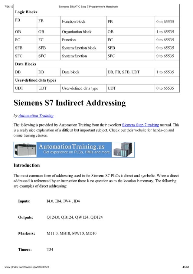 Siemens simatic step_7_programmers_handbook | PDF