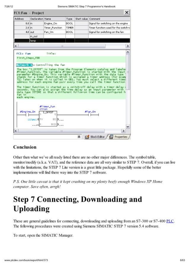 Siemens simatic step_7_programmers_handbook | PDF