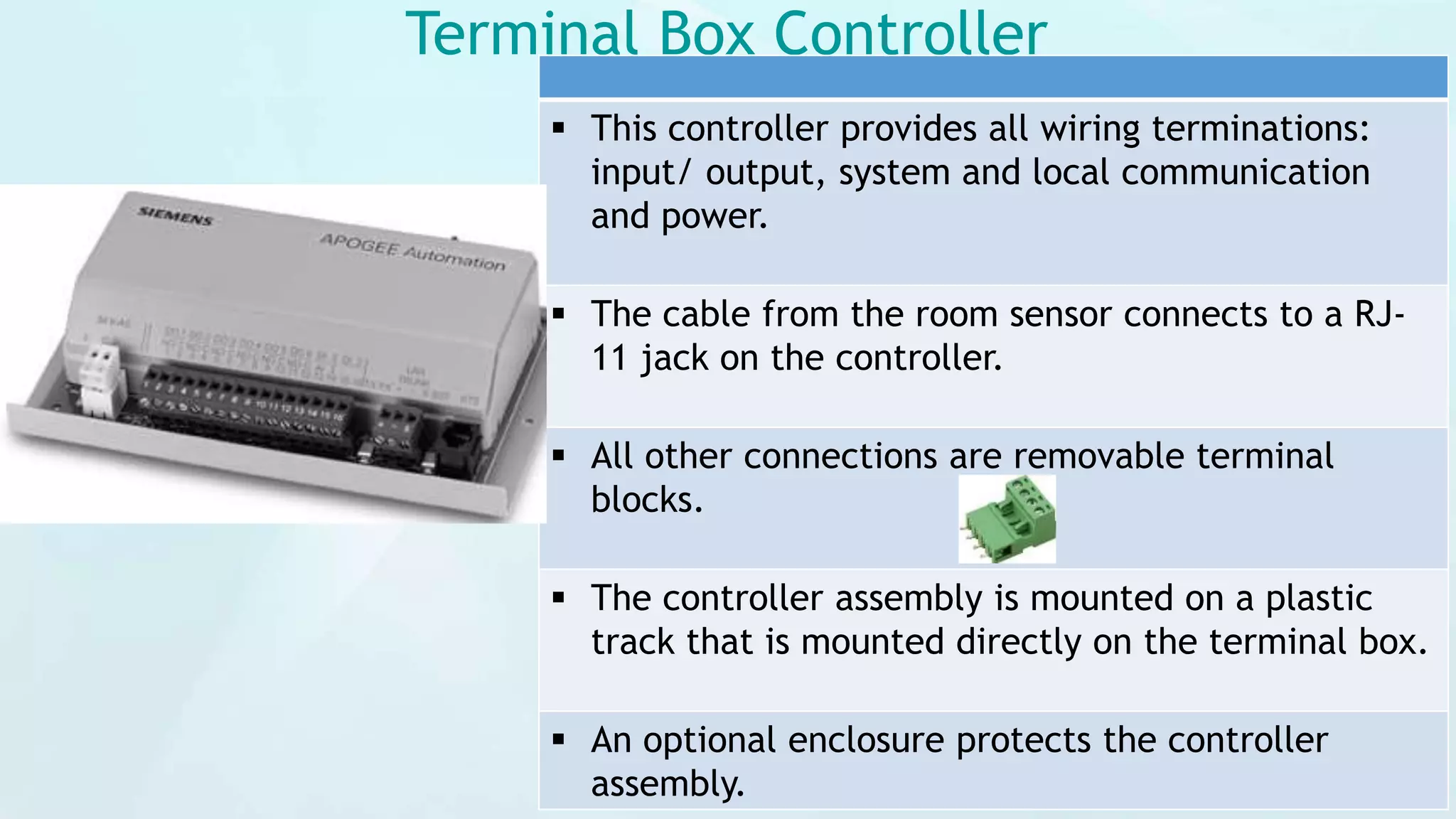 Siemens Terminal Box Controller (APOGEE Automation System ) | PPTX