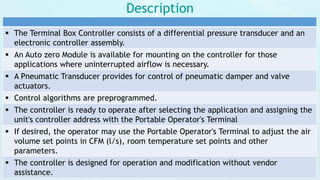 Siemens Terminal Box Controller (APOGEE Automation System ) | PPTX