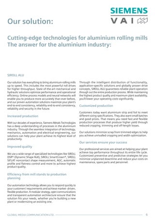 SIEMENS VAI Company profile Aluminium Industry | PDF | Home Appliances ...