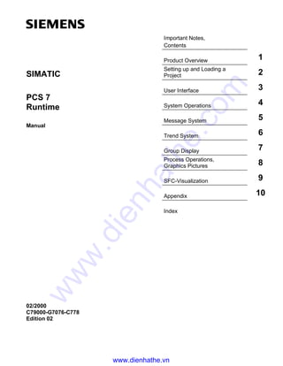 Siemens win cc manual pcs 7 runtime | PDF