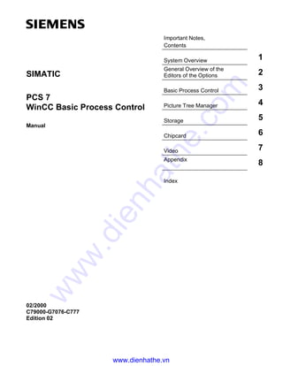 Siemens win cc manual pcs 7 wincc basic process control | PDF