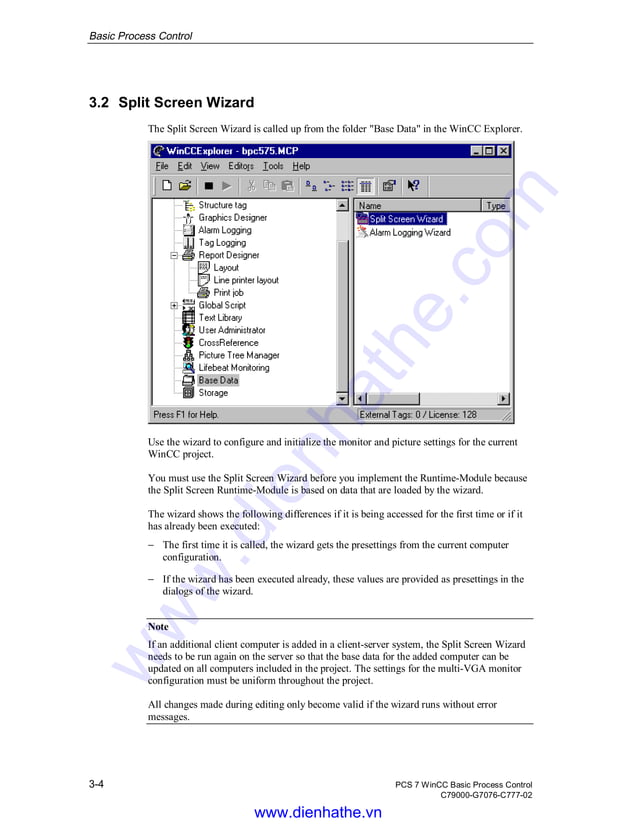 Siemens win cc manual pcs 7 wincc basic process control | PDF ...