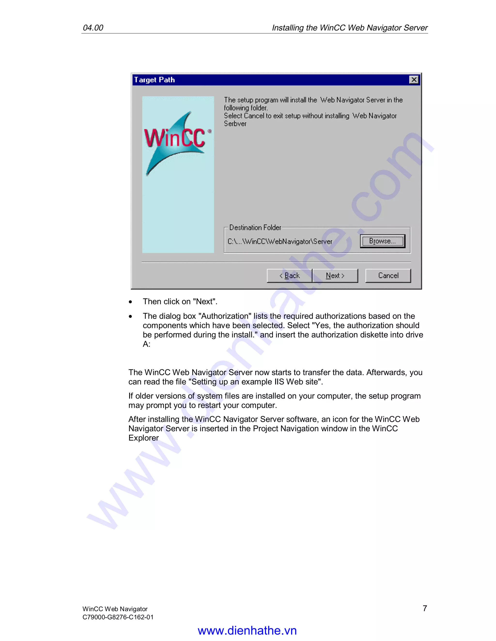 Siemens win cc manual win cc web navigator v1.0 | PDF