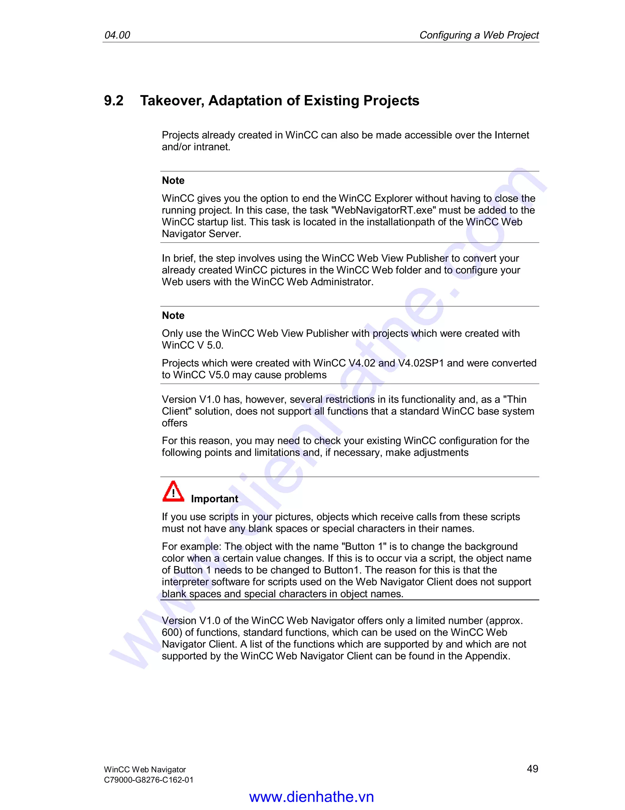 Siemens win cc manual win cc web navigator v1.0 | PDF