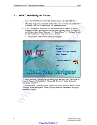 Siemens win cc manual win cc web navigator v1.0 | PDF