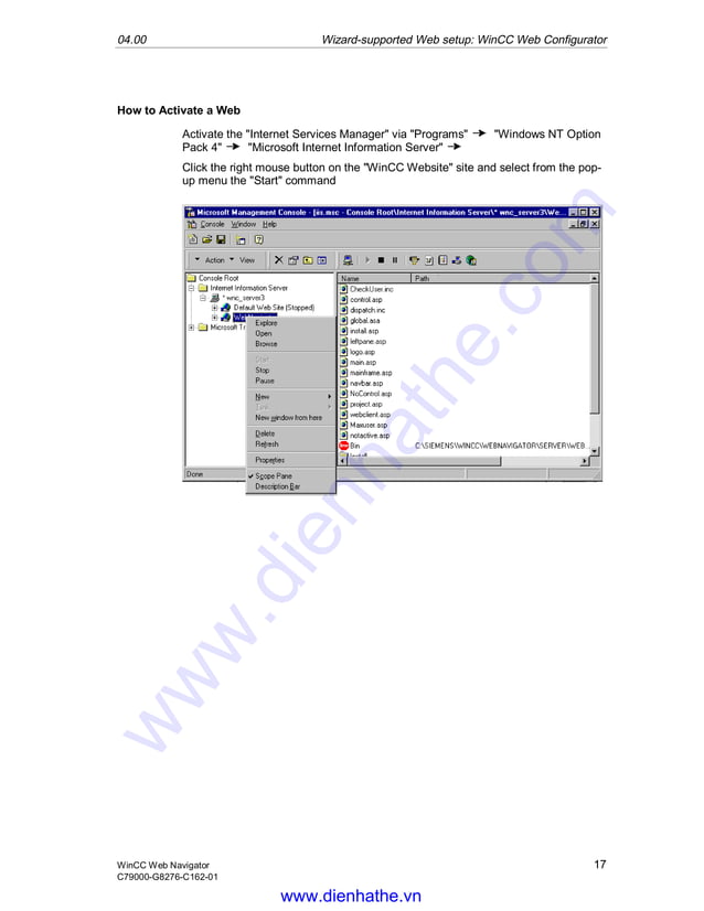 Siemens win cc manual win cc web navigator v1.0 | PDF | Operating ...