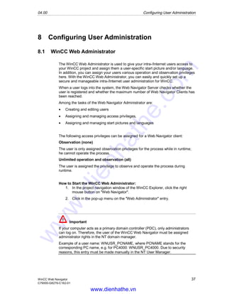Siemens win cc manual win cc web navigator v1.0 | PDF