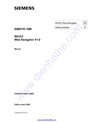 Siemens win cc manual win cc web navigator v1.0 | PDF