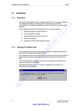 Siemens win cc manual win cc web navigator v1.0 | PDF