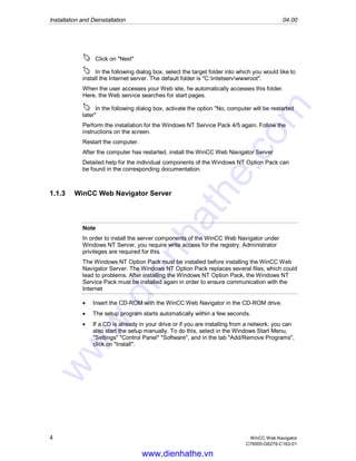 Siemens win cc manual win cc web navigator v1.0 | PDF
