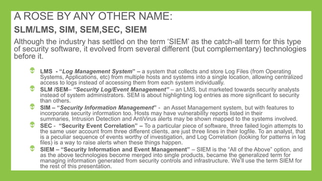 Beginner's Guide to SIEM | PPTX