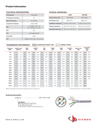 Siemon cat6 a cable data sheet upload | PDF