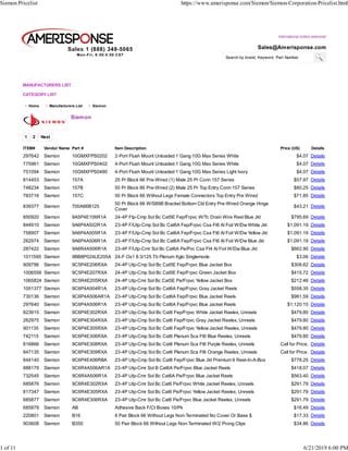 Siemon price list | PDF