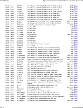 Siemon price list | PDF