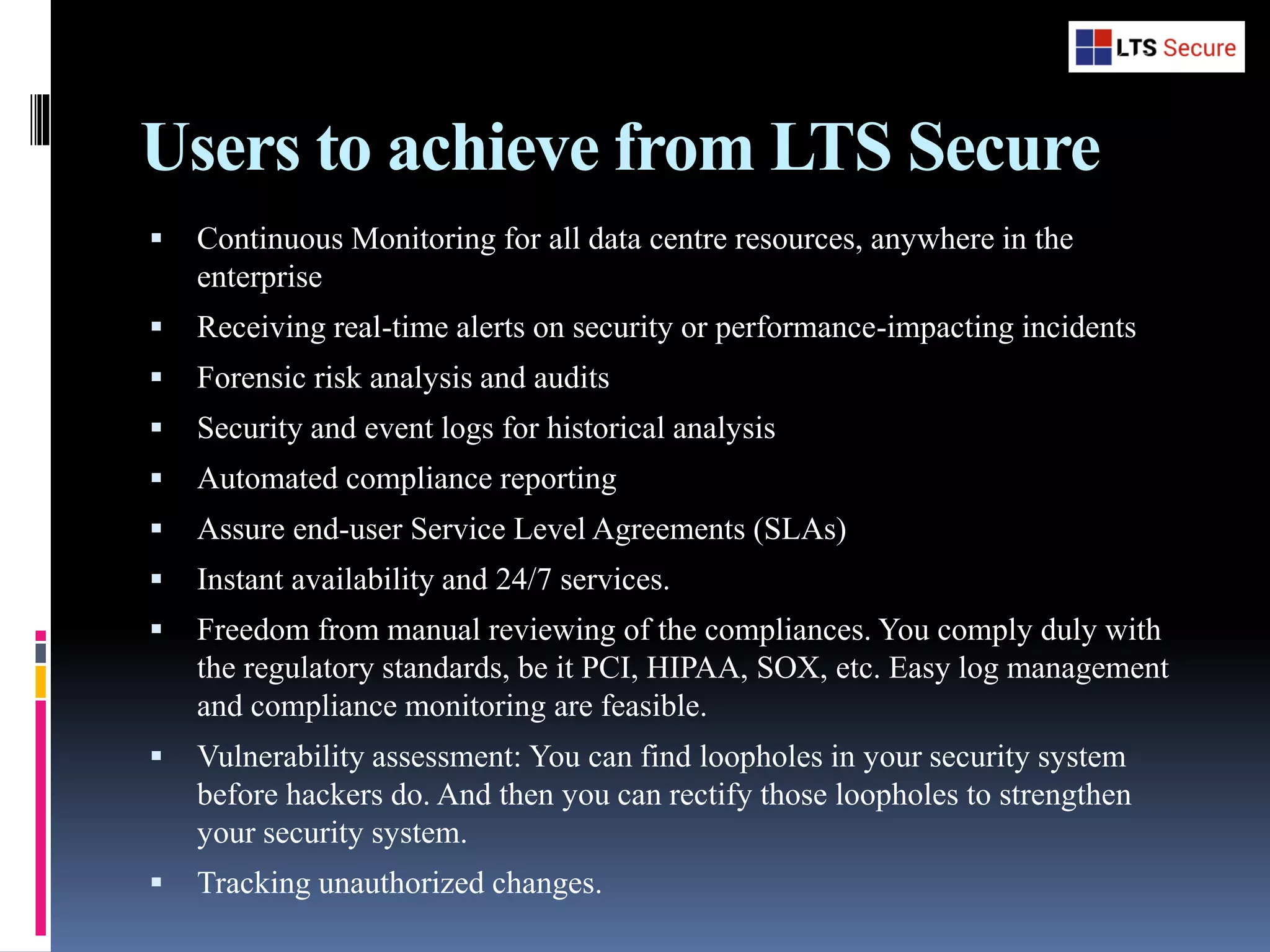 LTS Secure SIEM Features | PDF | Operating Systems | Computer Software and Applications