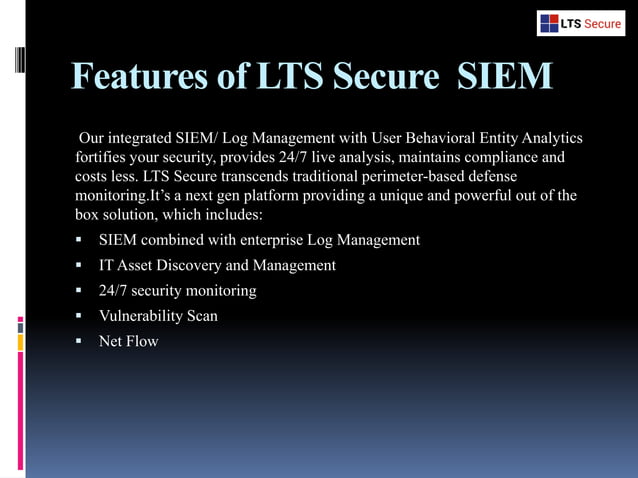 LTS Secure SIEM Features | PDF | Operating Systems | Computer Software ...
