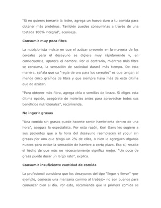 Siempre se dice que el desayuno es la comida más importante del día | DOC