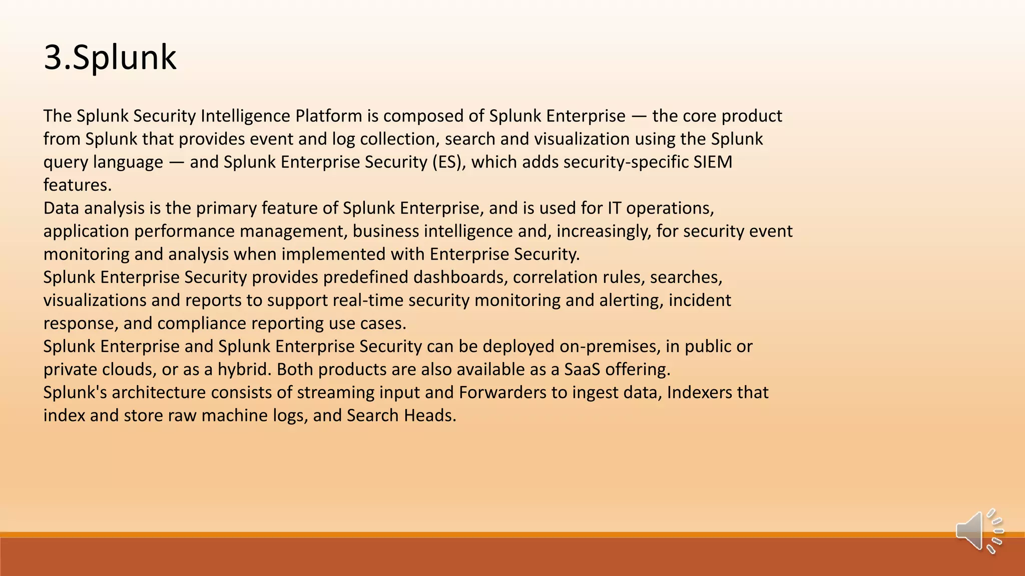 QRadar, ArcSight and Splunk | PPTX