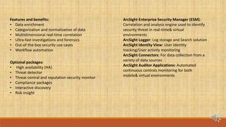 QRadar, ArcSight and Splunk | PPTX