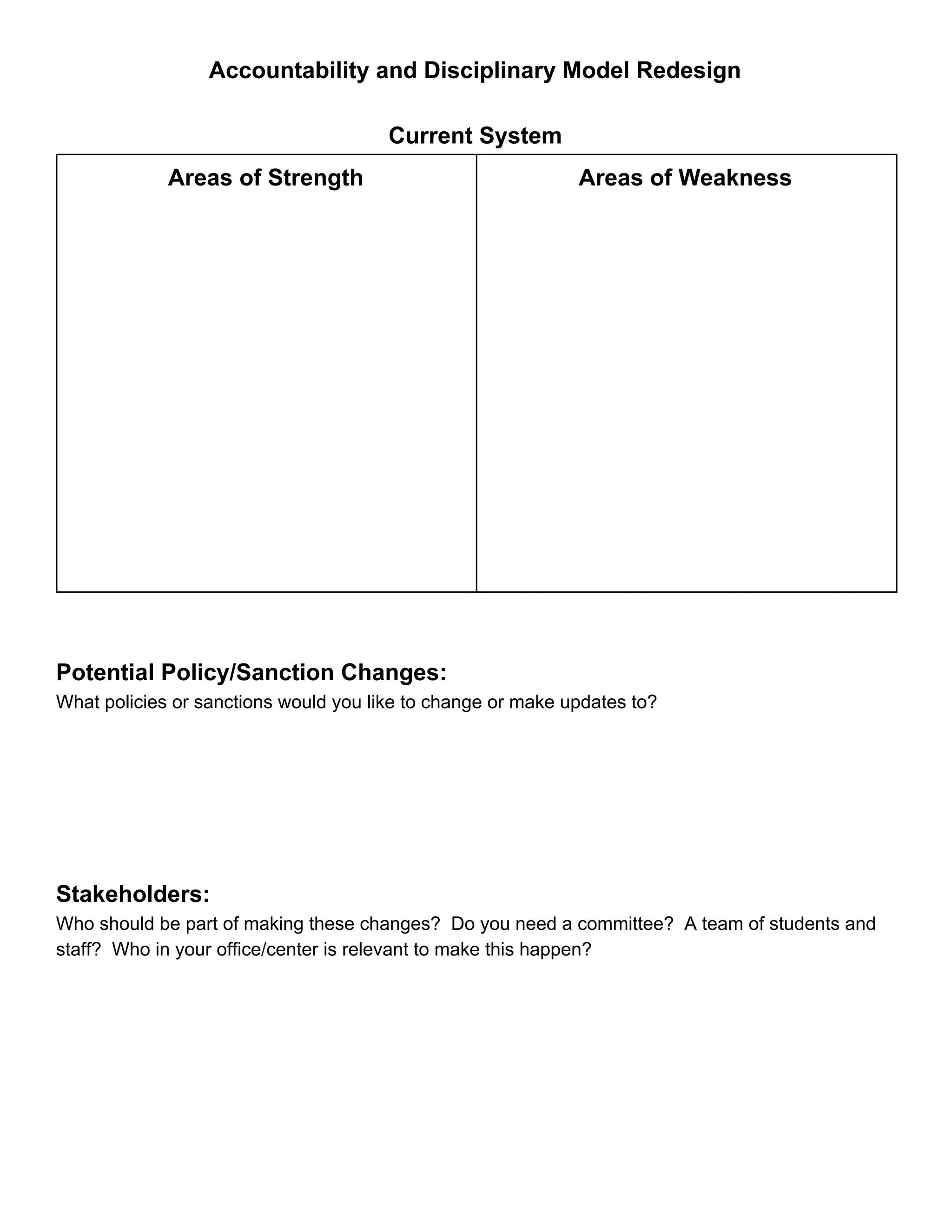 Redesigning and Implementing a Restorative Accountability and ...